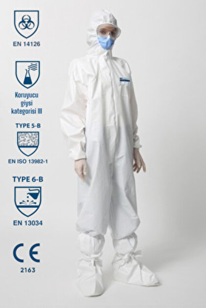 vprotect Tek Kullanımlık Koruyucu Tulum Tip 5-6 Ce Onaylı Kaliteli ...