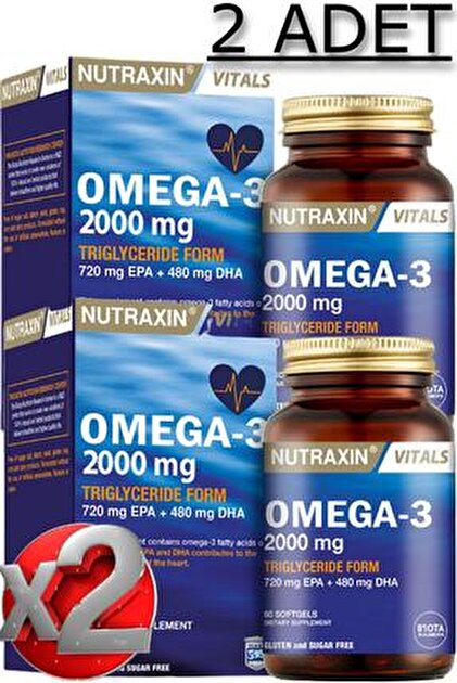 Nutraxin Omega 3 2000 Mg 60 Tablet - Fiyatı, Yorumları
