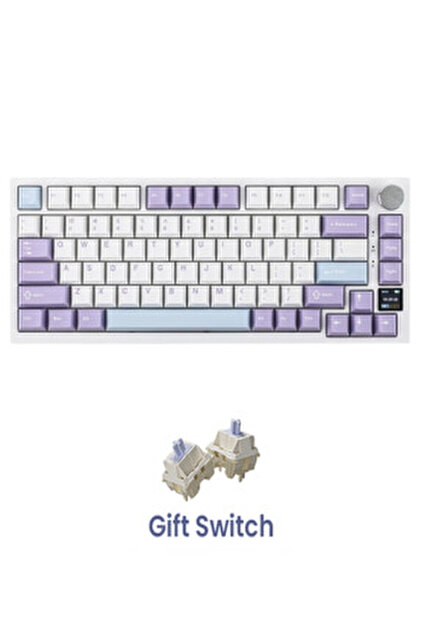 Ajazz AK820 PRO Mekanik Oyun Klavyesi,3 Modlu TFT Renkli Ekran ve CNC ...