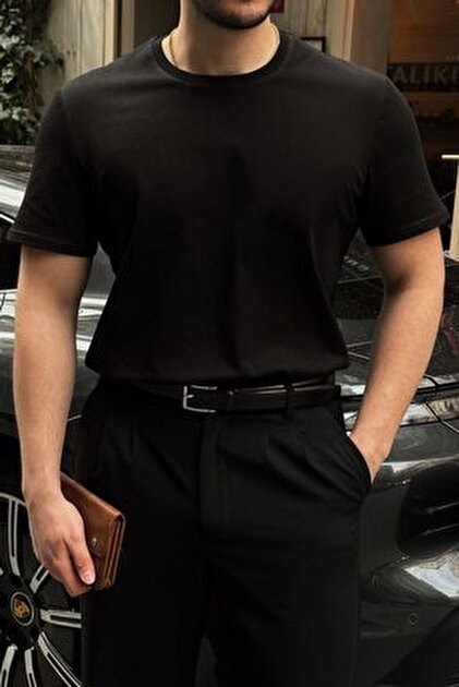 Livio Ferri Erkek Regular Fit Yüksek Kalite %100 Pamuk Basic Tişört 24/ ...