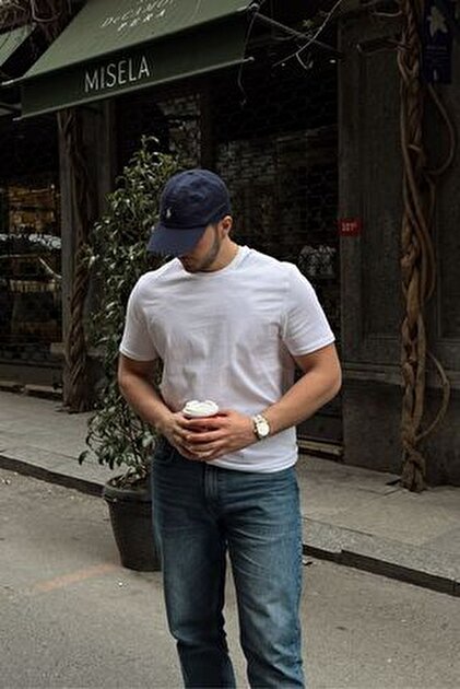 Livio Ferri Erkek Regular Fit Yüksek Kalite %100 Pamuk Basic Tişört 24/ ...