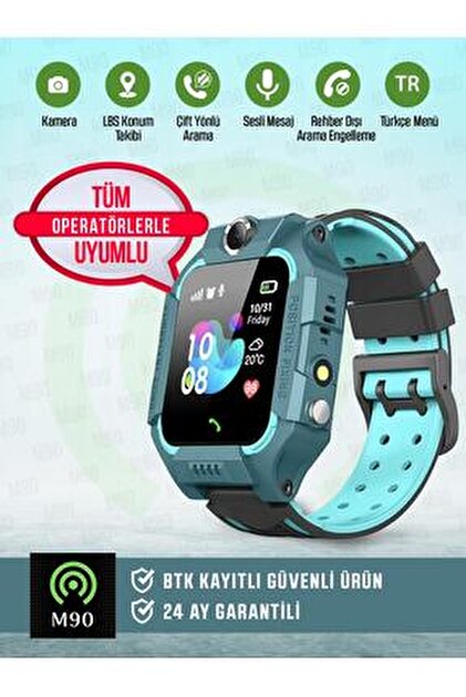 M90 Sim Kartlı, Konum Takipli, Sos Acil Arama Ve Imei Kayıtlı Akıllı ...