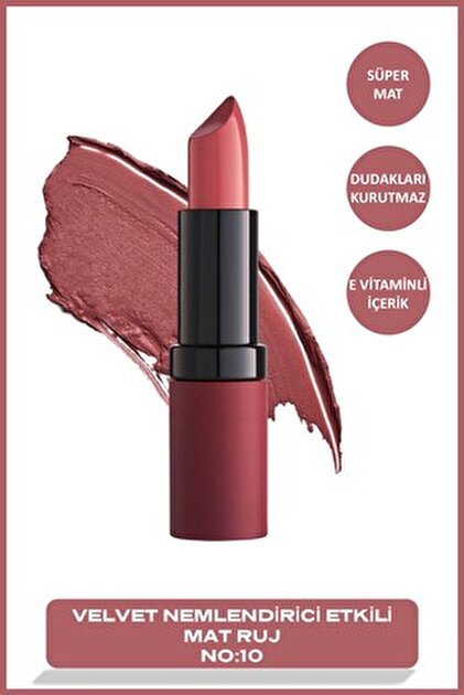 Golden Rose Velvet Matte Lipstick No: 39 - Yoğun Pigmentli Kadifemsi ...