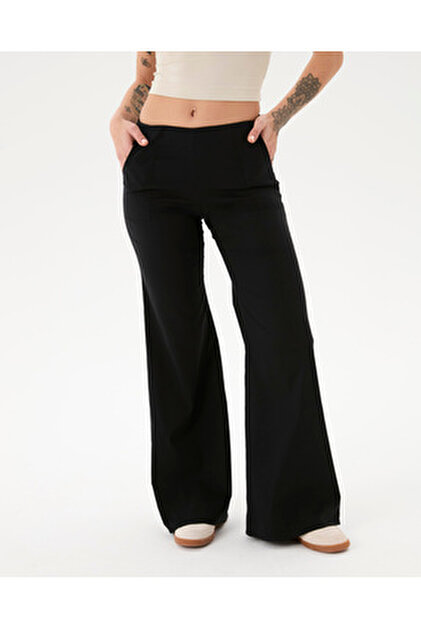 Ayma Active Kadın Matcha Yeşil Flare Pensli Pantolon - Yüksek Bel, Bol ...