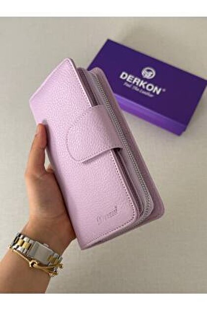 Derkon Portofel de dama model Cerny din piele naturala cu multe ...