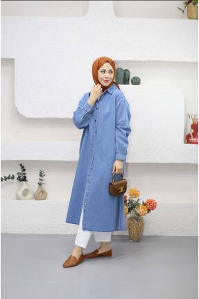 Suede Style 9058 - Çıtçıtlı Uzun Rahat-Şık Kadın Elbisesi - Fiyatı ...