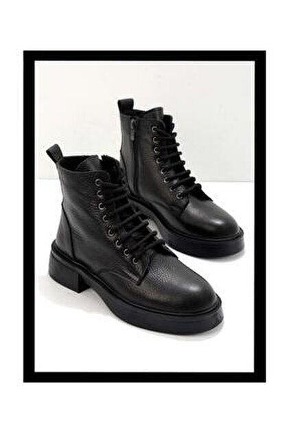 Bambi Siyah Hakiki Deri Kadın Bot & Bootie K02351320003 - Fiyatı, Yorumları