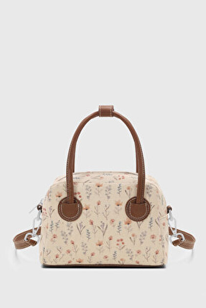 Housebags Çiçek Desen Yeşil-Kırmızı Vintage Çok Yönlü PU Deri Çapraz ...