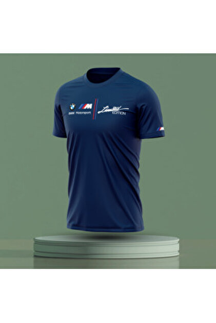 Farah Tekstil Sıfır Yaka Pamuklu, Likralı BMW Baskılı Erkek T-Shirt ...