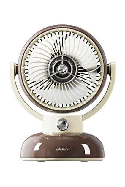 Everest 1200mAh 3 Hız Kademe Led Işıklı Retro Masaüstü Usb Fan - EFN12 ...