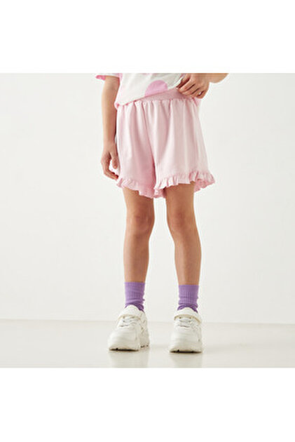 Arnetta All You Need Is Family Sky Blue Girl's Shorts Set- Trendyol