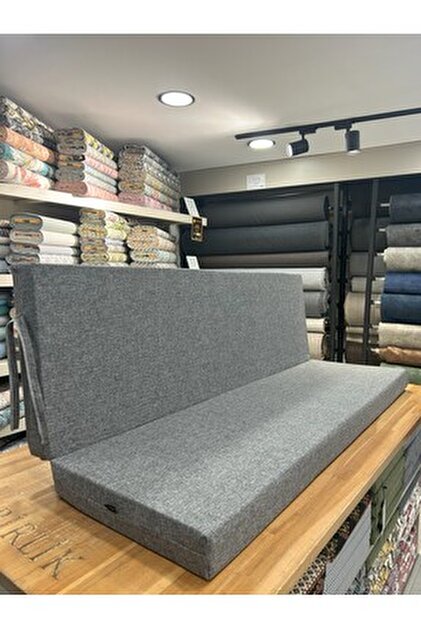 SOWSO Premium Salıncak Minderi 50x165x9 cm | Gri Sert Sünger | Keten ...
