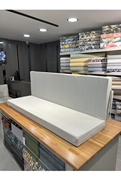 SOWSO Premium Salıncak Minderi 50x165x9 cm | Gri Sert Sünger | Keten ...