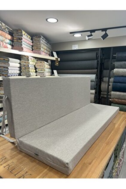 SOWSO Premium Salıncak Minderi 50x165x9 cm | Gri Sert Sünger | Keten ...