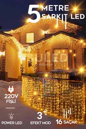 ROBEVE 10 Metre 100 Ledli Fişli Led Işık Günışığı Dekor Lambası Yılbaşı ...