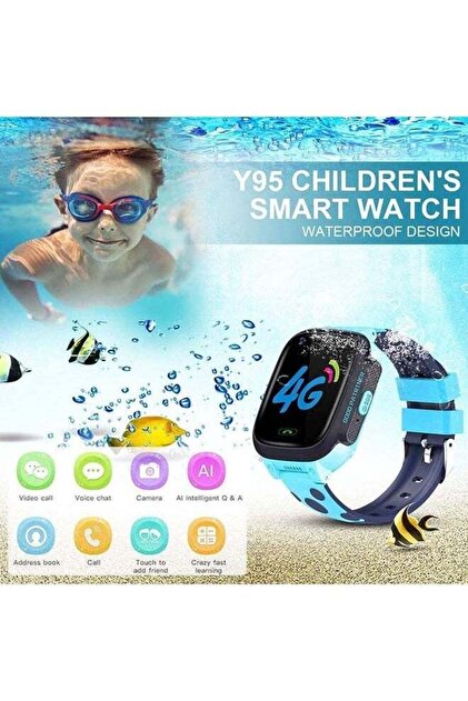 Shopi Nabi 4G GPS Waterproof Kids Smart Watch Blue- Trendyol