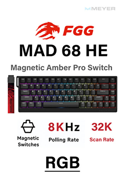 Meyer Gaming Madlions MAD68 PRO Rapid Trigger Hall Effect Mekanik ...