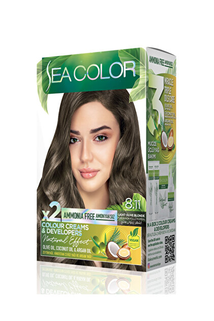 Sea Color Natural Effect Set Saç Boyası Amonyaksız 8.1 Küllü Açık ...