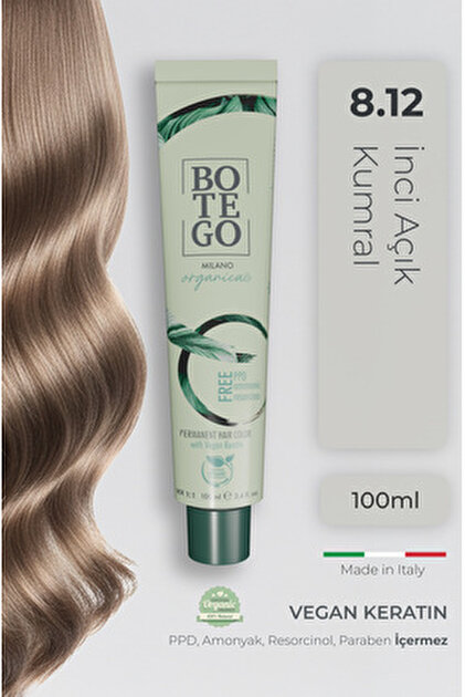 botegohair Organica Organik Saç Boyası - 7.12 İnci Kumral 100 ml ...