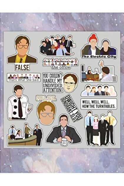 hediyenebak The Office Seri 5 Sticker Seti | Laptop Ajanda Notebook ...