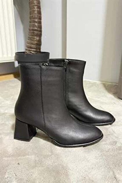 Les Passent Kadın Marta Siyah Süet 6 cm Kalın Topuklu Yumurta Burun ...