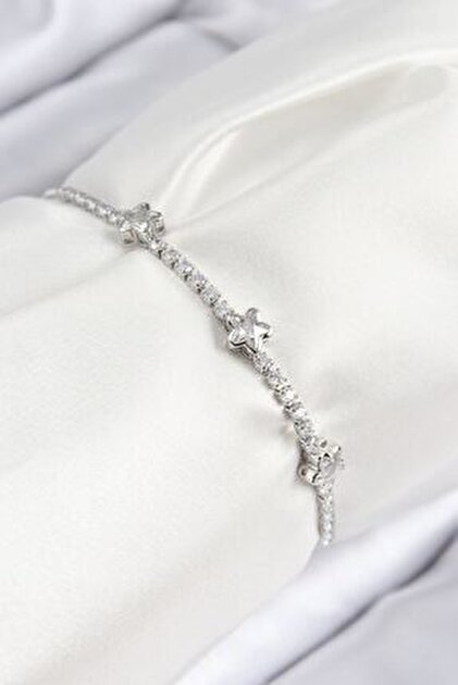 Clariss YRTCL Pirinç Zirkon Taşlı Kuğu Model Gümüş Renk Kadın Bileklik ...