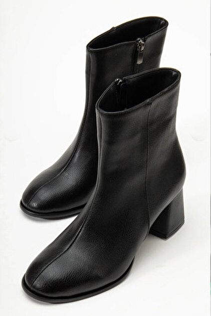 Les Passent Kadın Marta Siyah Süet 6 cm Kalın Topuklu Yumurta Burun ...