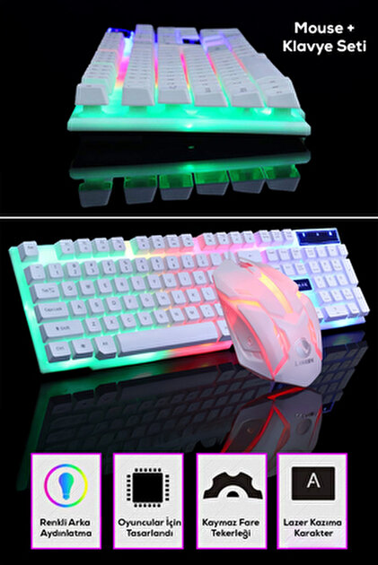 Arfseb Gaming Klavye Mouse Seti – Modern ve RGB Işıklandırma - Fiyatı ...