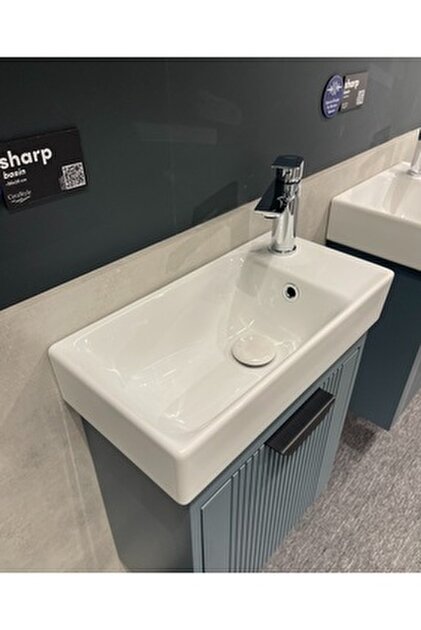 TURKUAZ Cerastyle Sharp Mini 60 x 30 cm Tezgah Üstü Dolap Uyumlu Lavabo ...