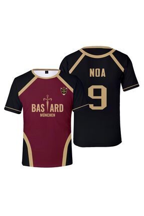 Rang store Siyah Bordo Anime Blue Lock 11 Isagi Forma Unisex T-shirt ...