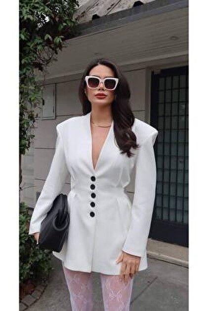 Miss Beyoğlu NEW Tasarım Aria Slim Fit Blazer Ceket Elbise Ve Mini Etek ...