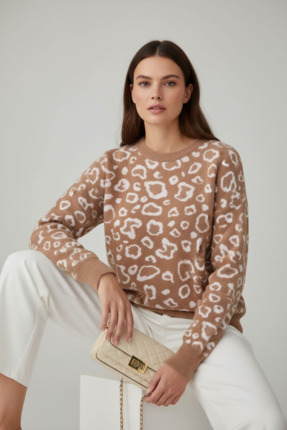 ENDAMIM LEOPAR DESEN YUMOŞ KAZAK - Fiyatı, Yorumları