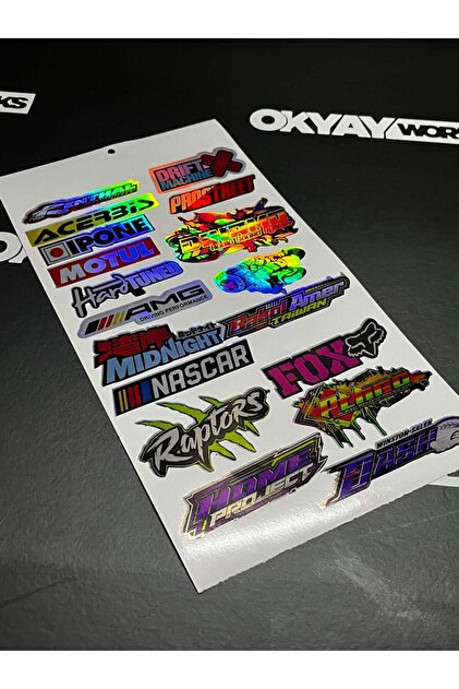 OkyayWorks Motor Sticker Paket #5- Araba-Motosiklet Etiket Sticker ...