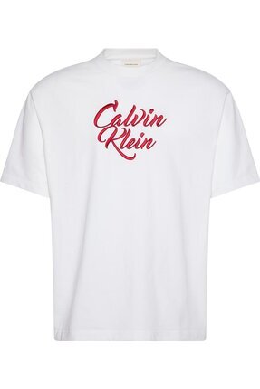 Calvin Klein Ss 16S Sn Cursive Graphic Erkek Bisiklet Yaka T-Shirt ...