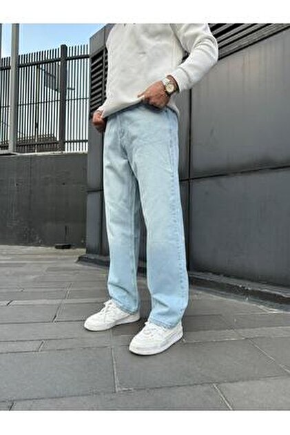 DIRECTIVE JEANS Erkek Baggy Bol Kesim Kot Pantolon jeans mavi gri ...