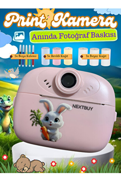 İTHALCİM Çocuk Fotoğraf Makinesi Dijital HD Video Kamera Anlık Termal ...