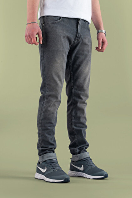 bombe Erkek Slim Fit Tırnaklı Likralı Kot Pantolon Mavi - Fiyatı, Yorumları