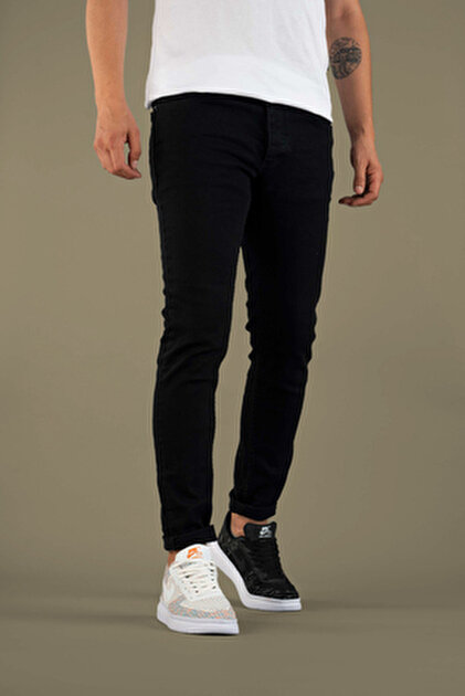 bombe Erkek Slim Fit Tırnaklı Likralı Kot Pantolon Mavi - Fiyatı, Yorumları