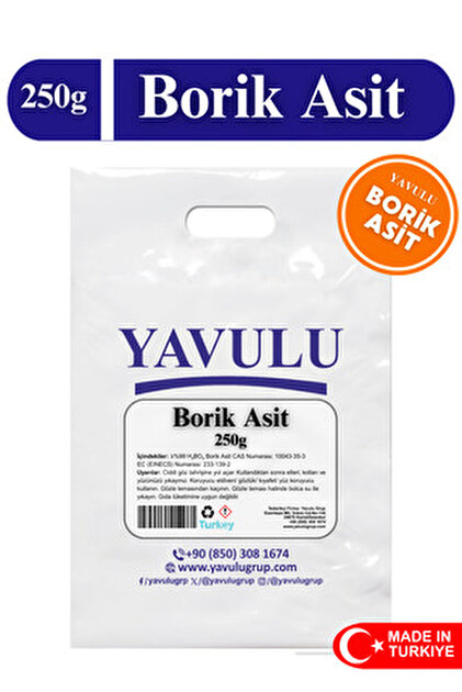 yavulu Borik Asit (Acide Borique) GYN Borik Asit %99,99 Saf 1000 GRAM ...