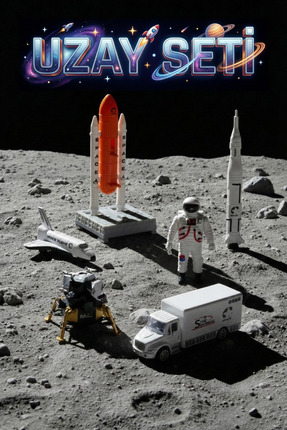 TUENGİ STORE 8 Parça Uzay Macerası Oyuncak Seti Diecast Metal Araçlar ...