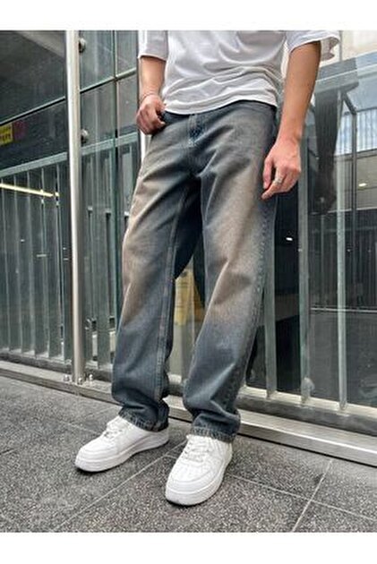 DIRECTIVE JEANS Erkek Baggy Bol Kesim Kot Pantolon jeans antrasit ...