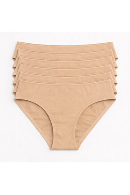 UN REAL 6’lı Kadın Bikini Külot Seti – İz Yapmayan Modal & Pamuk, Siyah ...