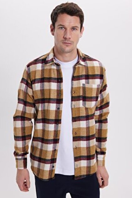 Tudors Erkek Regular Fit Rahat Kesim Kışlık Kareli Oduncu Gömlek ...