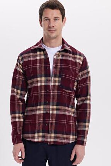 Tudors Erkek Regular Fit Rahat Kesim Kışlık Kareli Oduncu Gömlek ...
