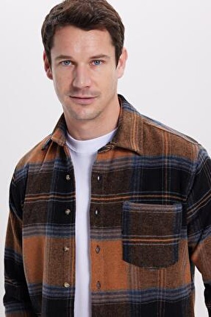 Tudors Erkek Regular Fit Rahat Kesim Kışlık Kareli Oduncu Gömlek ...