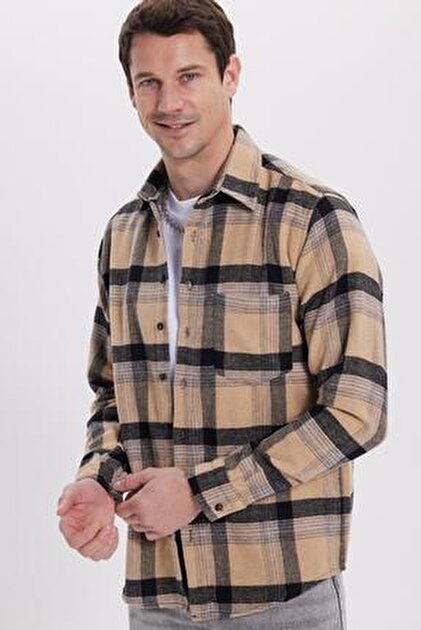 Tudors Erkek Regular Fit Rahat Kesim Kışlık Kareli Oduncu Gömlek ...