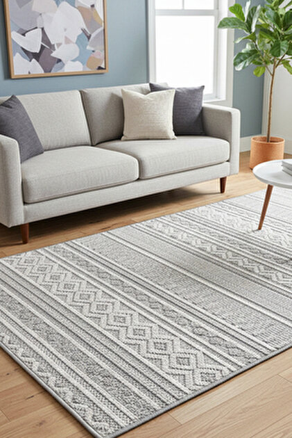 Melaris Halı Leon Bukle Sisal Dokuma Halı Naturel Jüt Kilim Salon ...