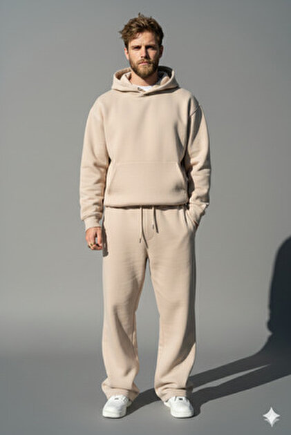 NİCE Oversized Baggy Tracksuit Set | Winter Thick Inner Layer 3 Thread ...