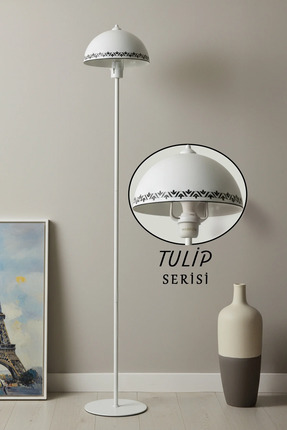 Marrien Luna Tulip Tek Ayaklı Beyaz Modern Metal Lambader | Oturma ...
