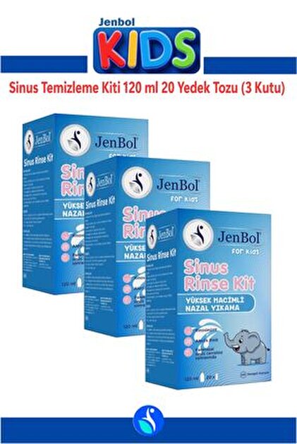 Jenbol Kids Sinus Rinse Burun ve Sinus Temizleme Kiti 120 ml X 20 Yedek ...